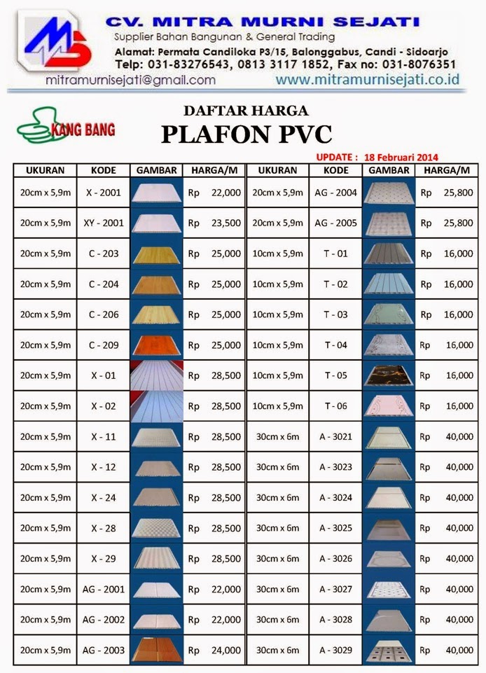 DINDING | PLAFON WPC | PVC SURABAYA: KANG BANG PLAFON PVC SIDOARJO