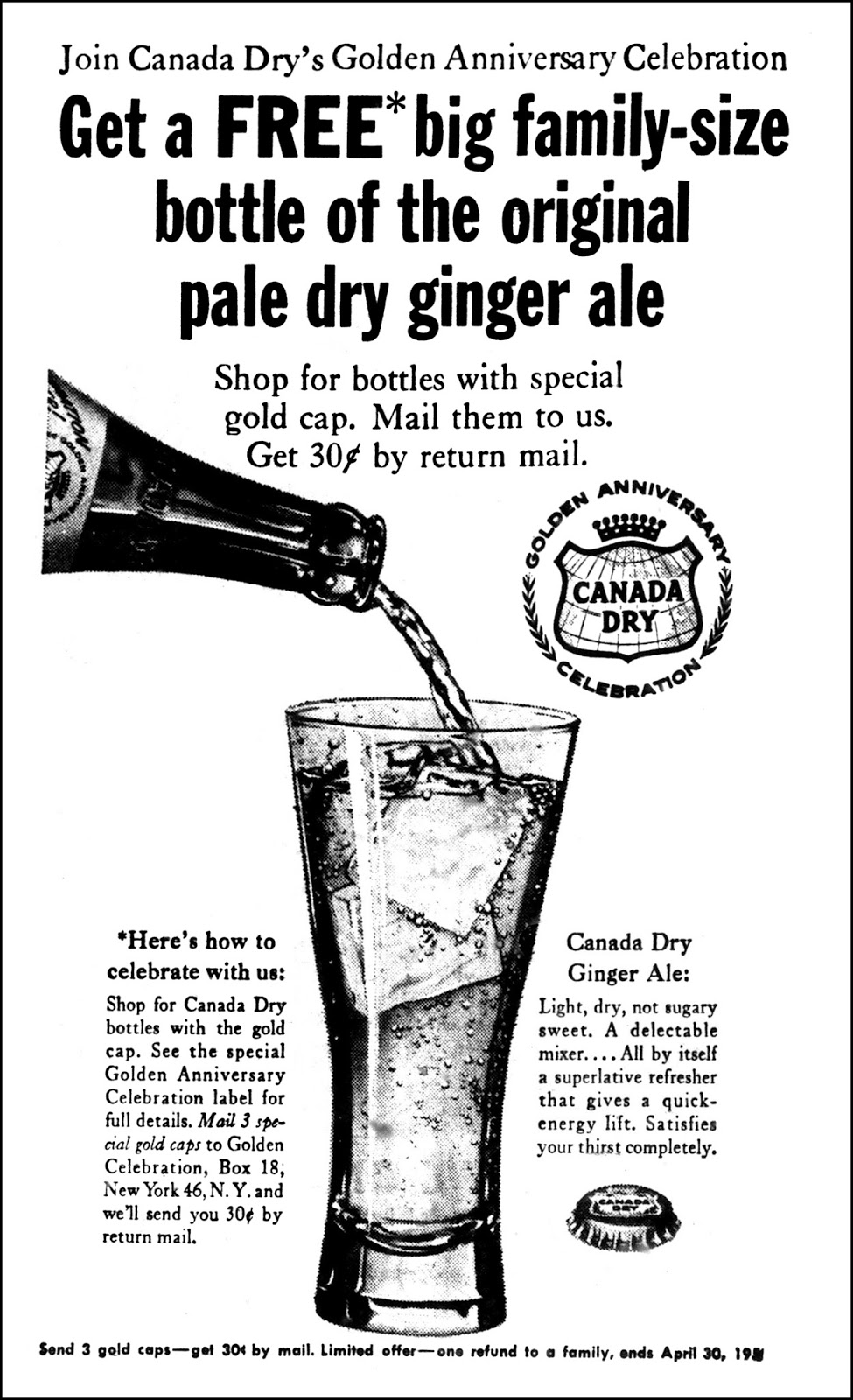 Brady's Bunch of Lorain County Nostalgia: Canada Dry Ad – Feb. 27, 1958