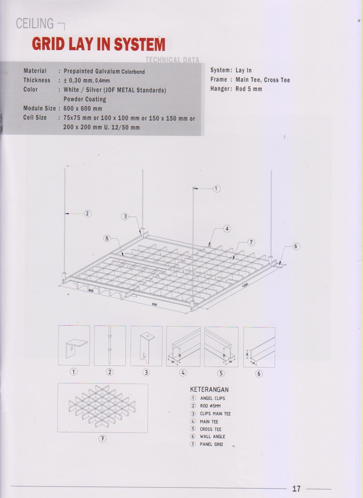 PT.JOF METAL WORKS: Grid Ceiling