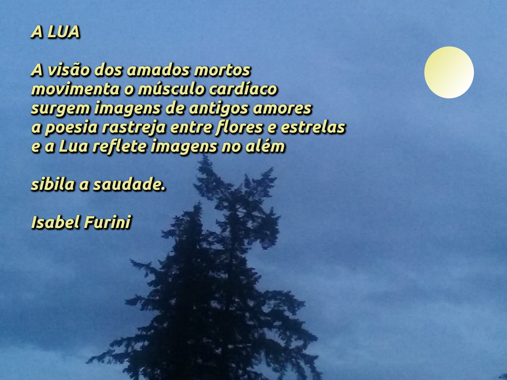 LITERATURA DE ISABEL FURINI: A LUA (Poema de Isabel Furini)