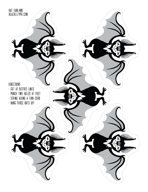 blacklilypie: Free Printable Bat Garland Download