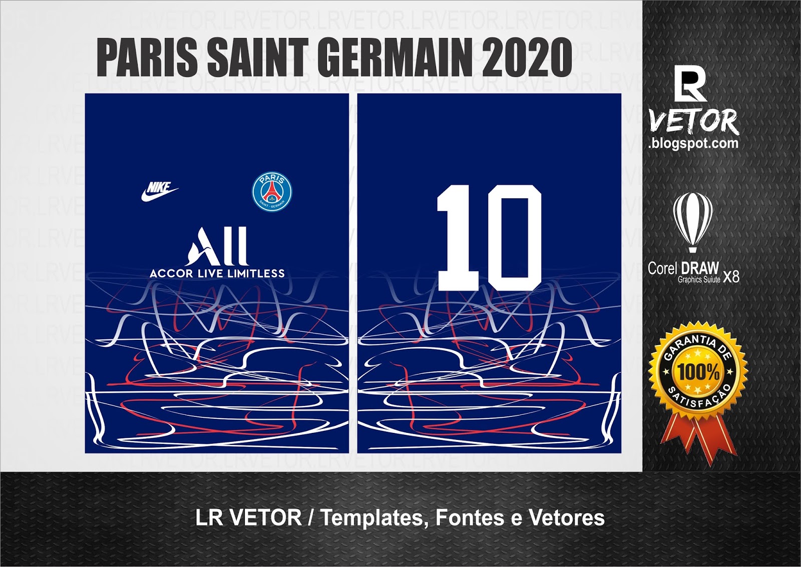 LR VETOR / Templates, Fontes e Vetores: Arte Template,vetor Camisa PSG 2020