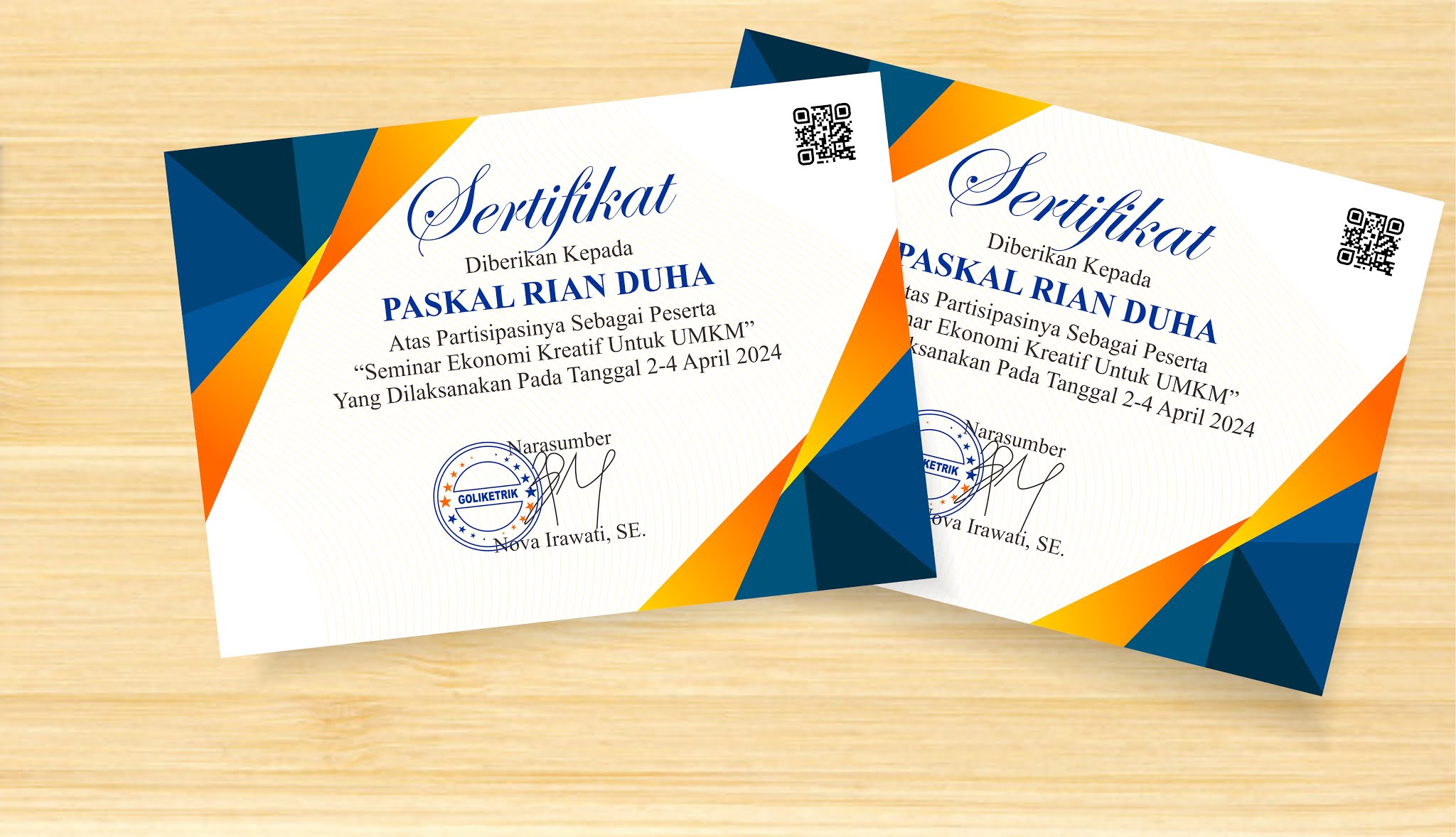 Download 25+ Template Sertifikat CDR (CorelDraw) - Goliketrik