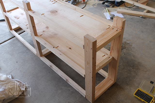 DIY Rustic X Console Table