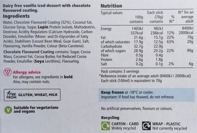 VEGANOO Vegan Reviews: Review: Tesco Free-From Choc Ice Sticks
