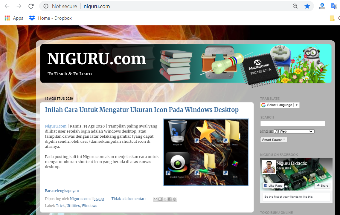 Inilah Cara Mengatur Ukuran Tampilan Browser - Niguru Indonesia