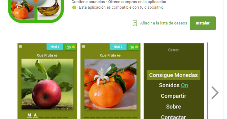 Juego Adivinar las Frutas
