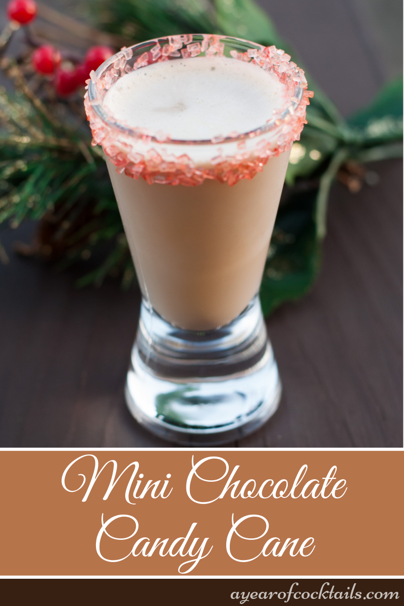 Mini Chocolate Candy Cane - A Year of Cocktails