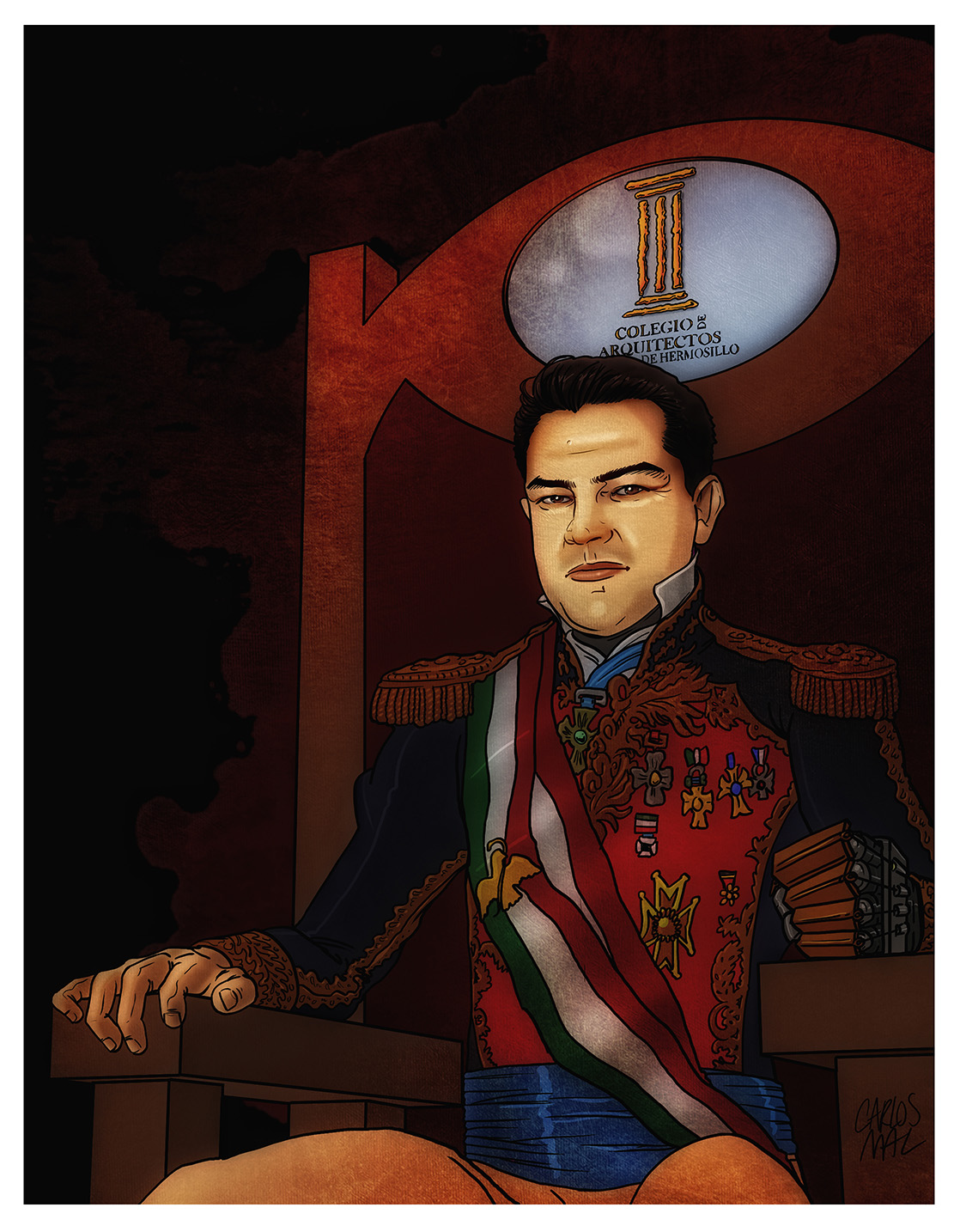 Commission of a friend as President Santa Anna | Carlos Mal