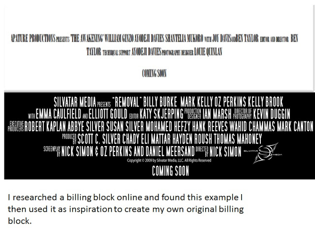 Ben Taylor - A2 Advanced Portfolio: Billing Block