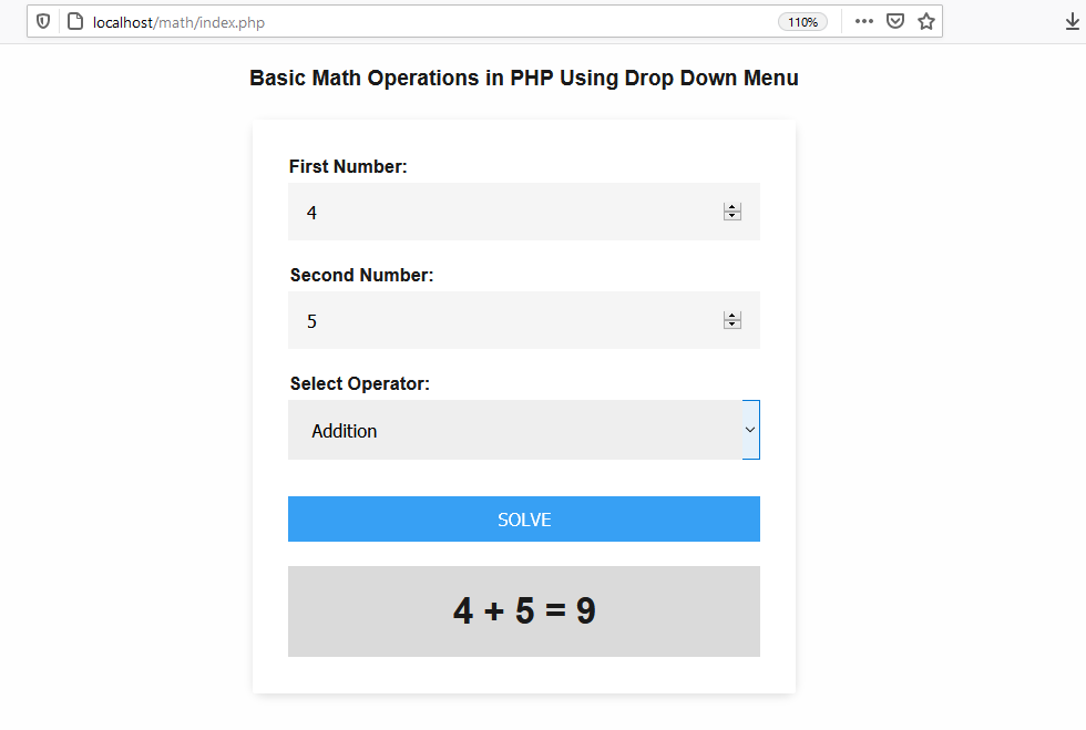 Free Programming Source Codes and Computer Programming Tutorials: Basic Math Operations in PHP ...
