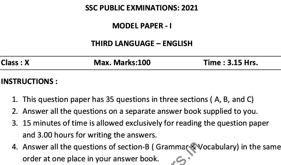 AP SSC English Model Papers 2021 AP 10th Class Public Exams English ap-ssc-english-model-papers-2021-ap-10th-class-public-exams-english