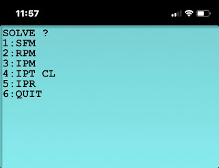 Surface Feet Per Minute Program for GrafNCalc83