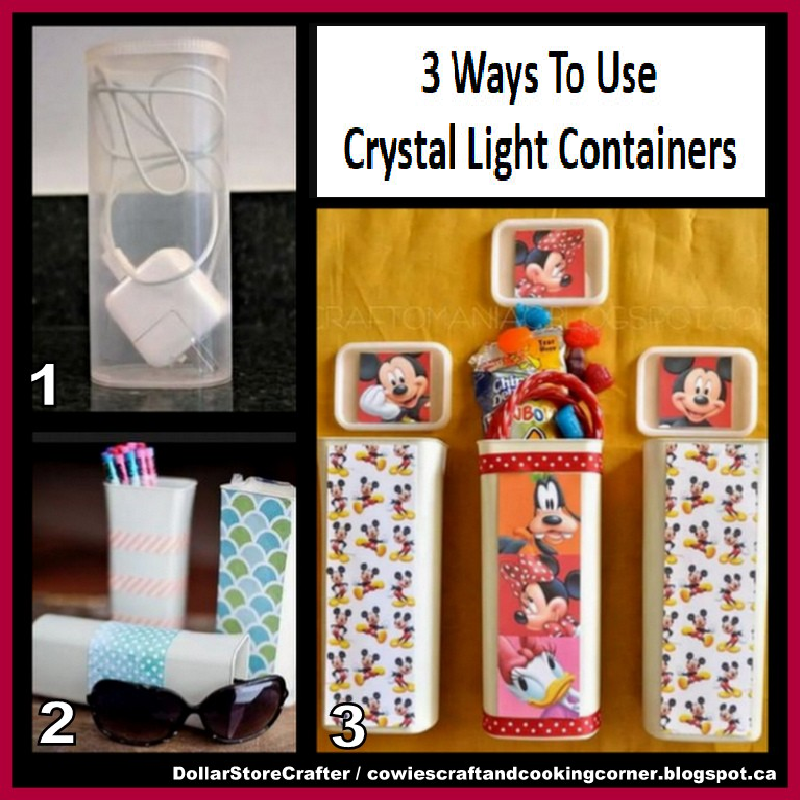 Dollar Store Crafter: 3 Ways To Use Crystal Light Containers