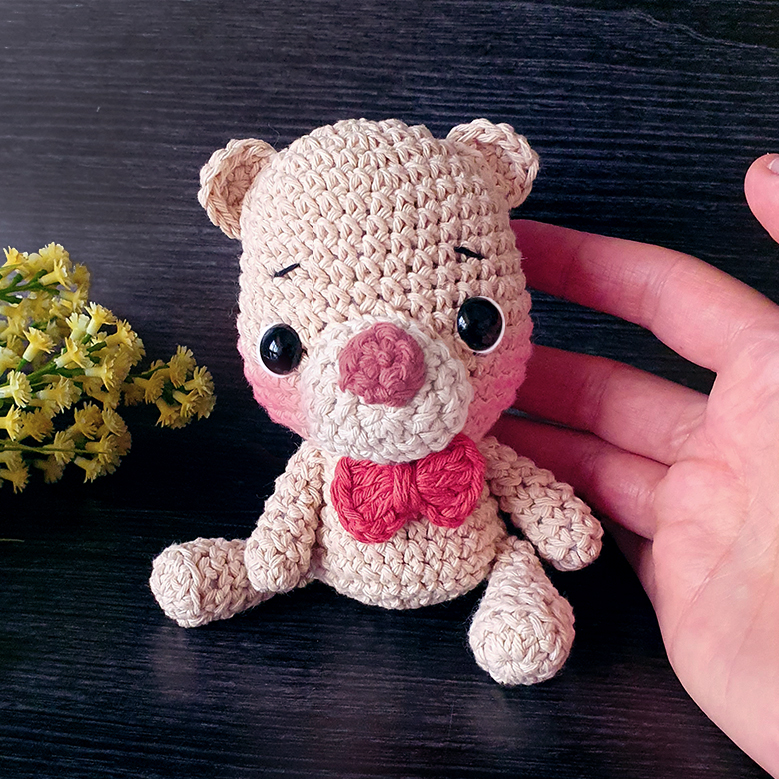 Mini OSITO amigurumi TUTORIAL paso a paso en español - osito tejido a ...
