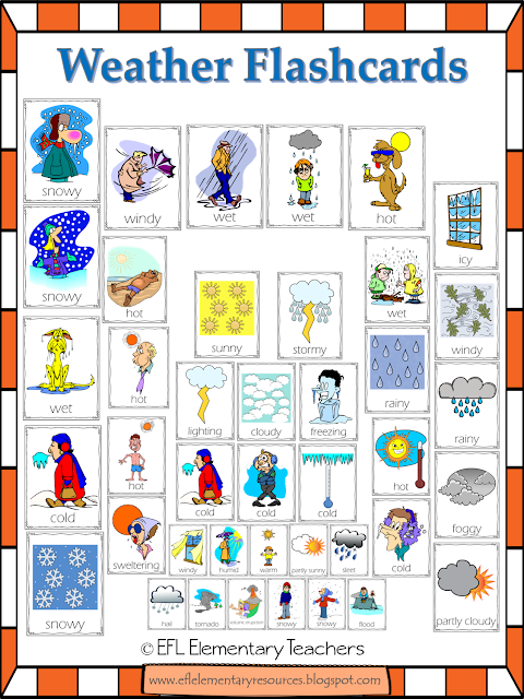 EFL Elementary Teachers: The Weather was –Simple past of verb to be