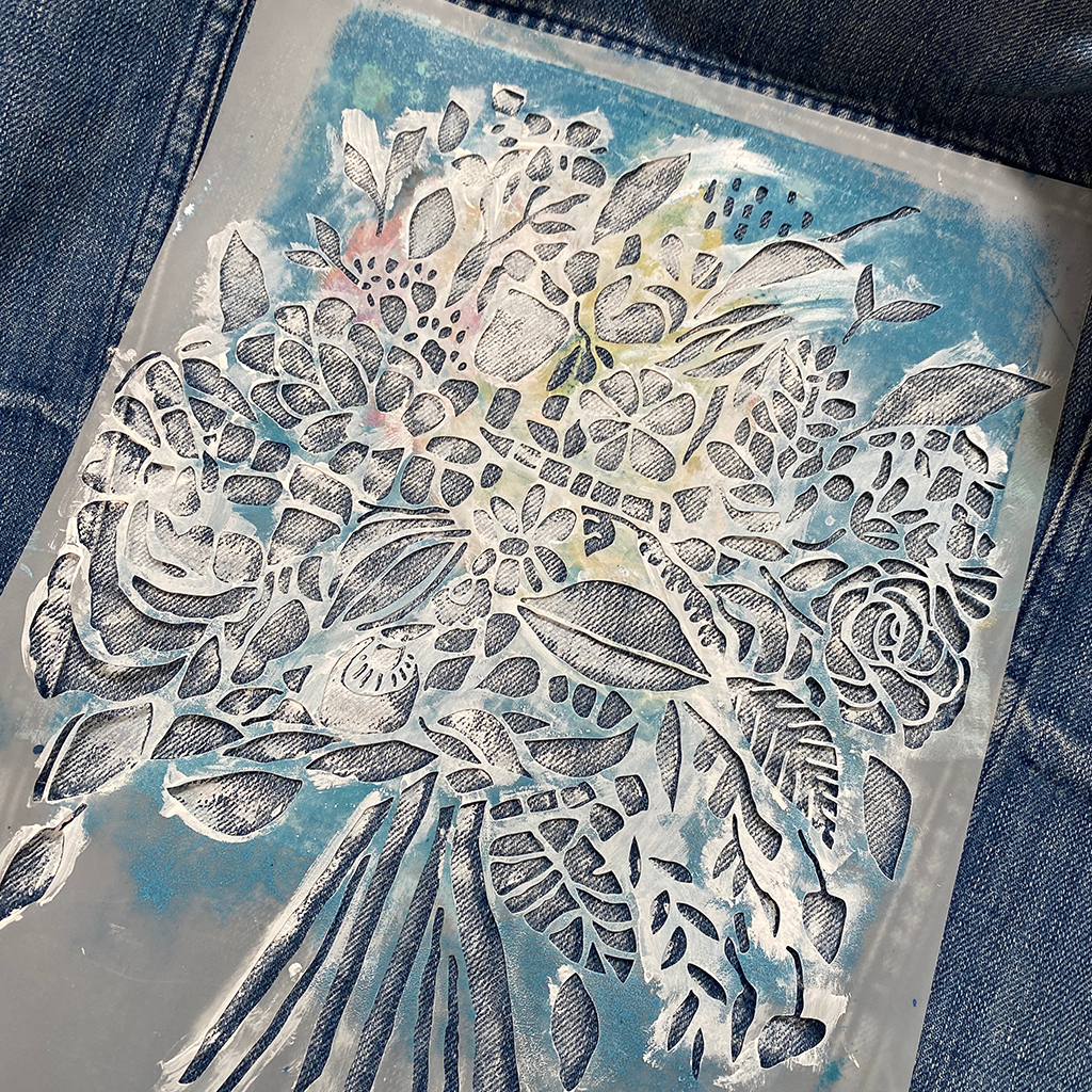 StencilGirl Talk: Creating a Handpainted Denim Jacket with StencilGirl ...