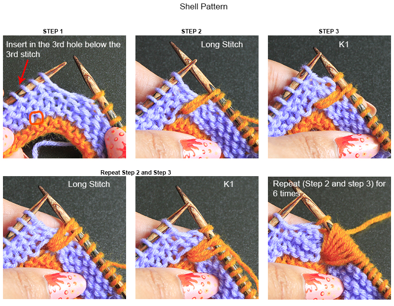 Anything Creative: Multicolor Knit Pattern a Day - Day 12 - SHELL ...