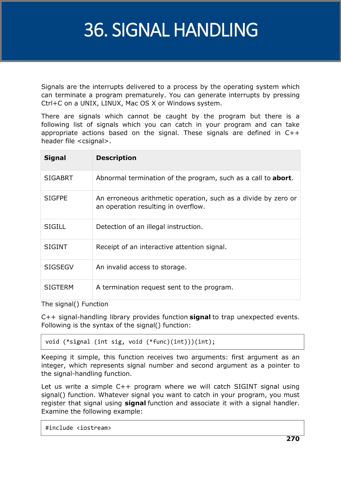 Computer Languages And Work From Home Jobs: C++ Language Signal Handling