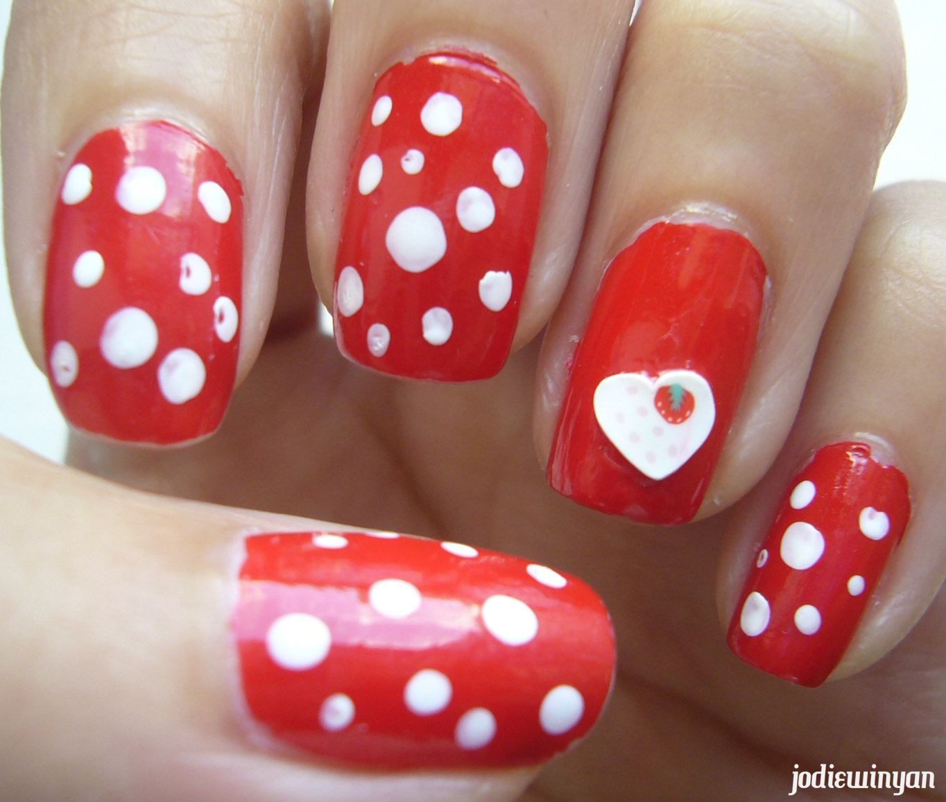 Red And White Nail Polish Art at Weston Donahue blog