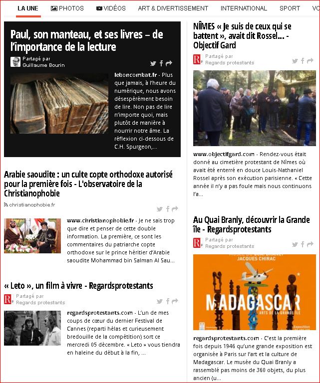 Le Journal de † Radio Prédication