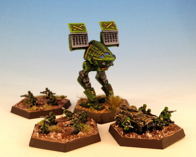 Oldenhammer in Toronto: Painted Battletech Infantry and Ground Forces