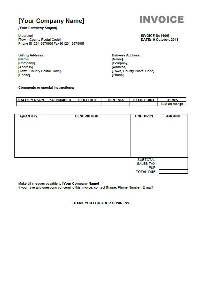 Basic Invoice Pdf - Invoice Template