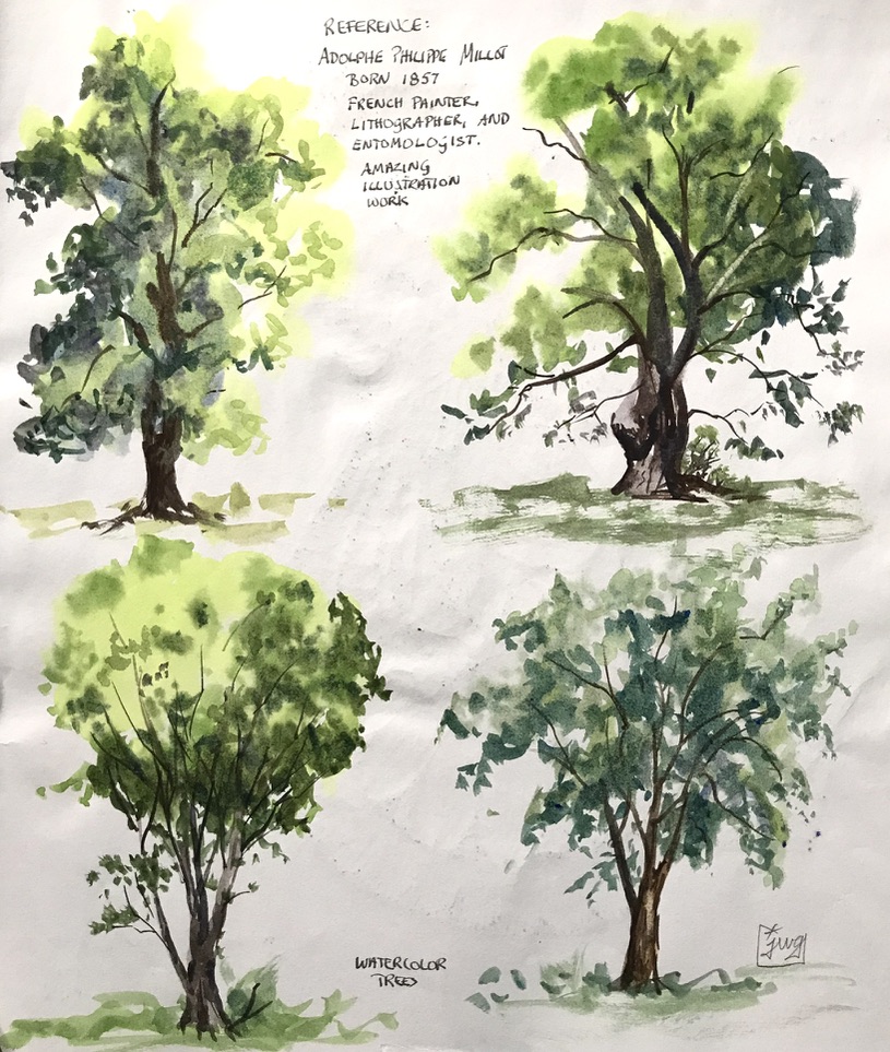 Hudson Valley Sketches - : Megasketch Monday -- Drawing Trees