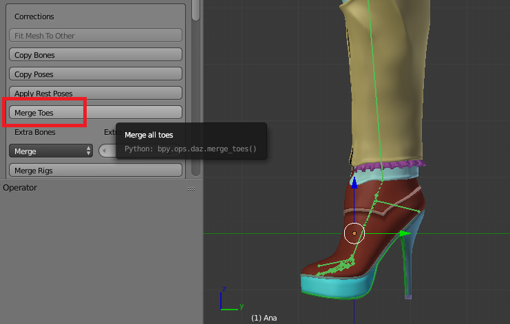 Diffeomorphic: Export a character from DAZ to Blender