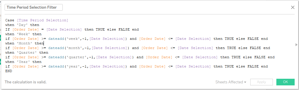 Tableau Expert Info: Scenario 18: Day, Week to date, Month to date ...