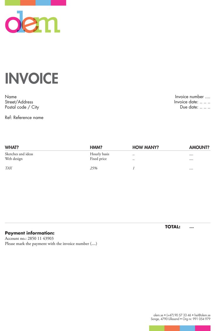 Sample Graphic Design Invoice - Invoice Template