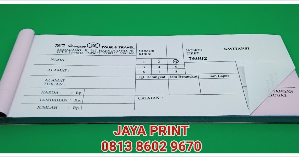 PERCETAKAN NOTA DI SEMARANG: Cetak Kwitansi di Semarang
