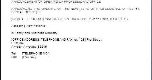 New Office Opening Announcement Press Release