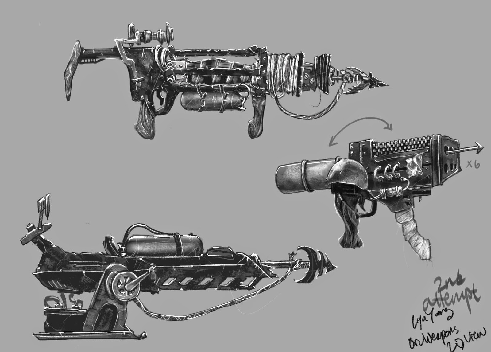 U Concept Art for Games Spring 2015: Lya Yang Orc Weapon ver.2