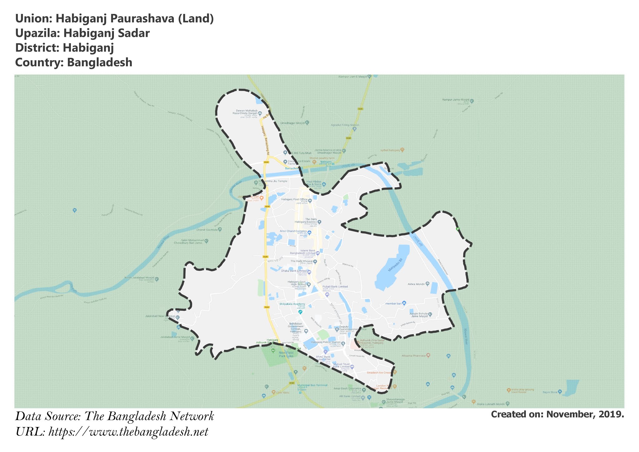 Habiganj Paurashava, Habiganj