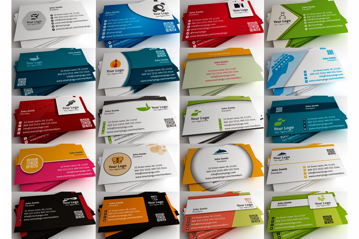 Gratis 60 Template Desain Kartu Nama - Tutorial Desain Grafis