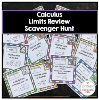 Start Your Calculus Year Off Right - 5 Fun Limits Activities | Teaching ...