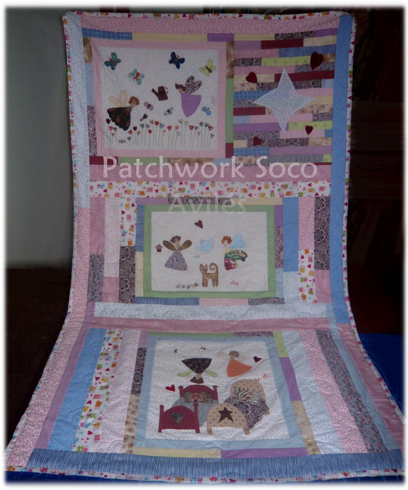 Patchwork Soco: Colchas infantiles: ¿hadas o animalitos?
