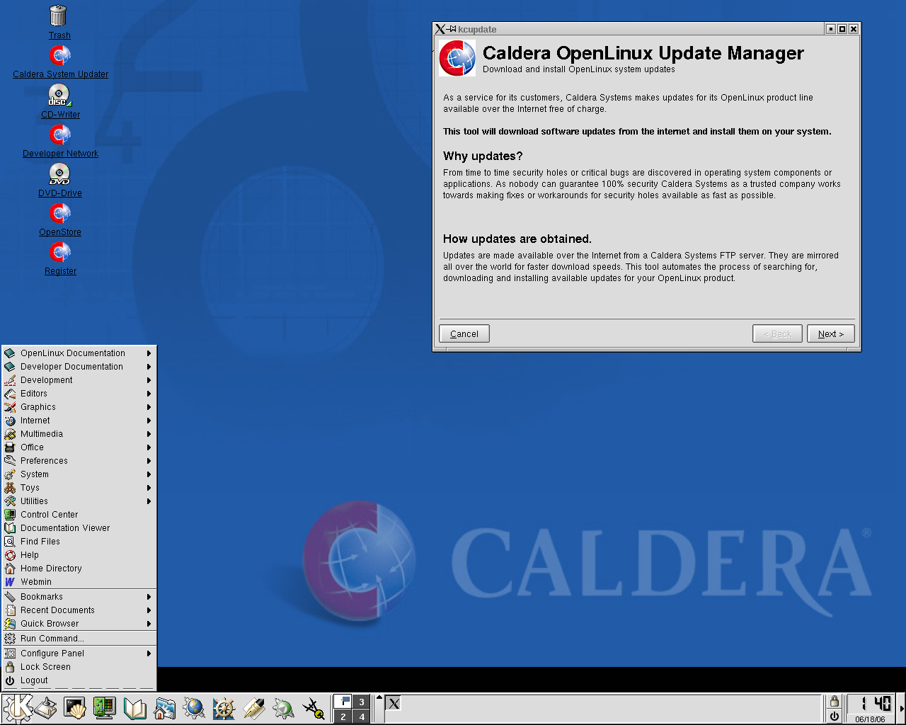 Linux distribution: Caldera OpenLinux, Red Hat
