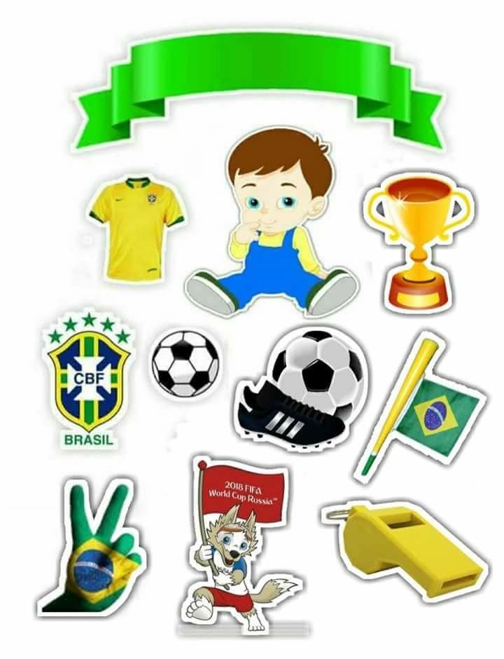 Brasil en la Copa del Mundo 2018: Toppers para Tartas, Tortas, Pasteles ...