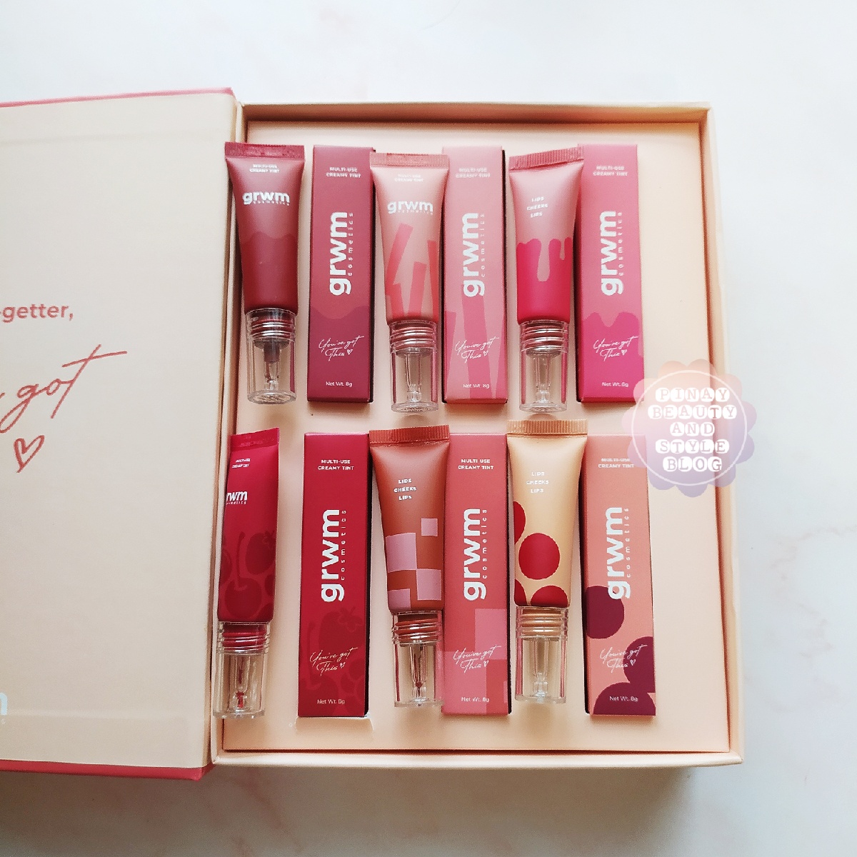 REVIEW GRWM Cosmetics Multi-Use Creamy Tint Swatches with WEAR TEST of ...