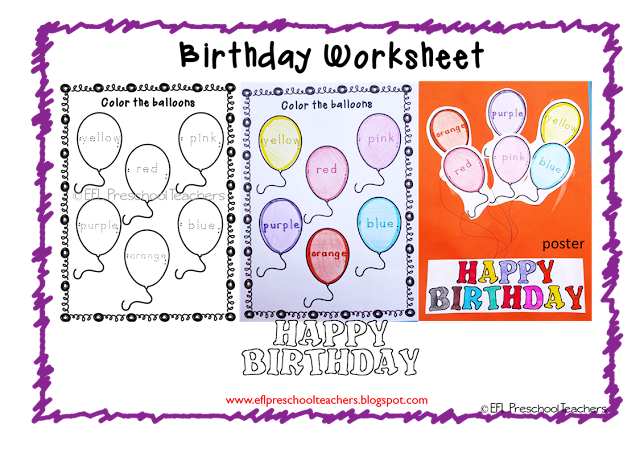 ESL/EFL Preschool Teachers: Happy Birthday Unit for ELL