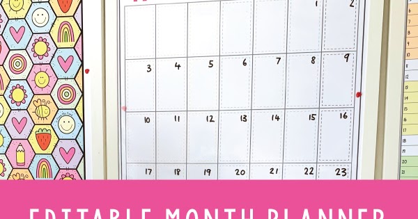 Month Wall Planner | From the Pond
