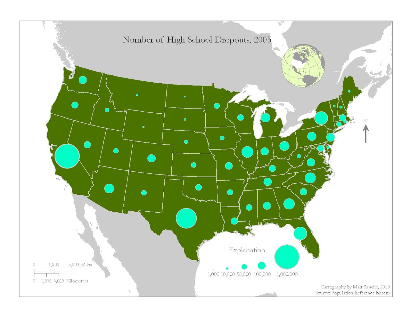 Proportional Point Symbol Map