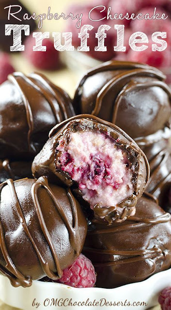 Raspberry Cheesecake Truffles - Chocolate Cookies