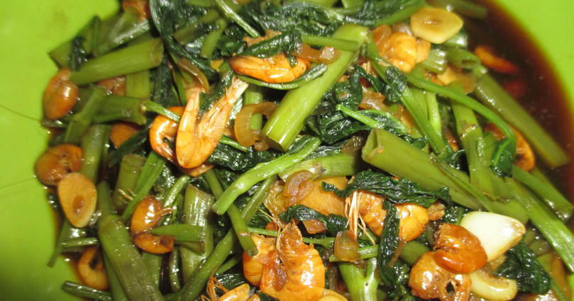 Resep dan Cara Membuat Udang Api Tumis Kangkung | Veblata