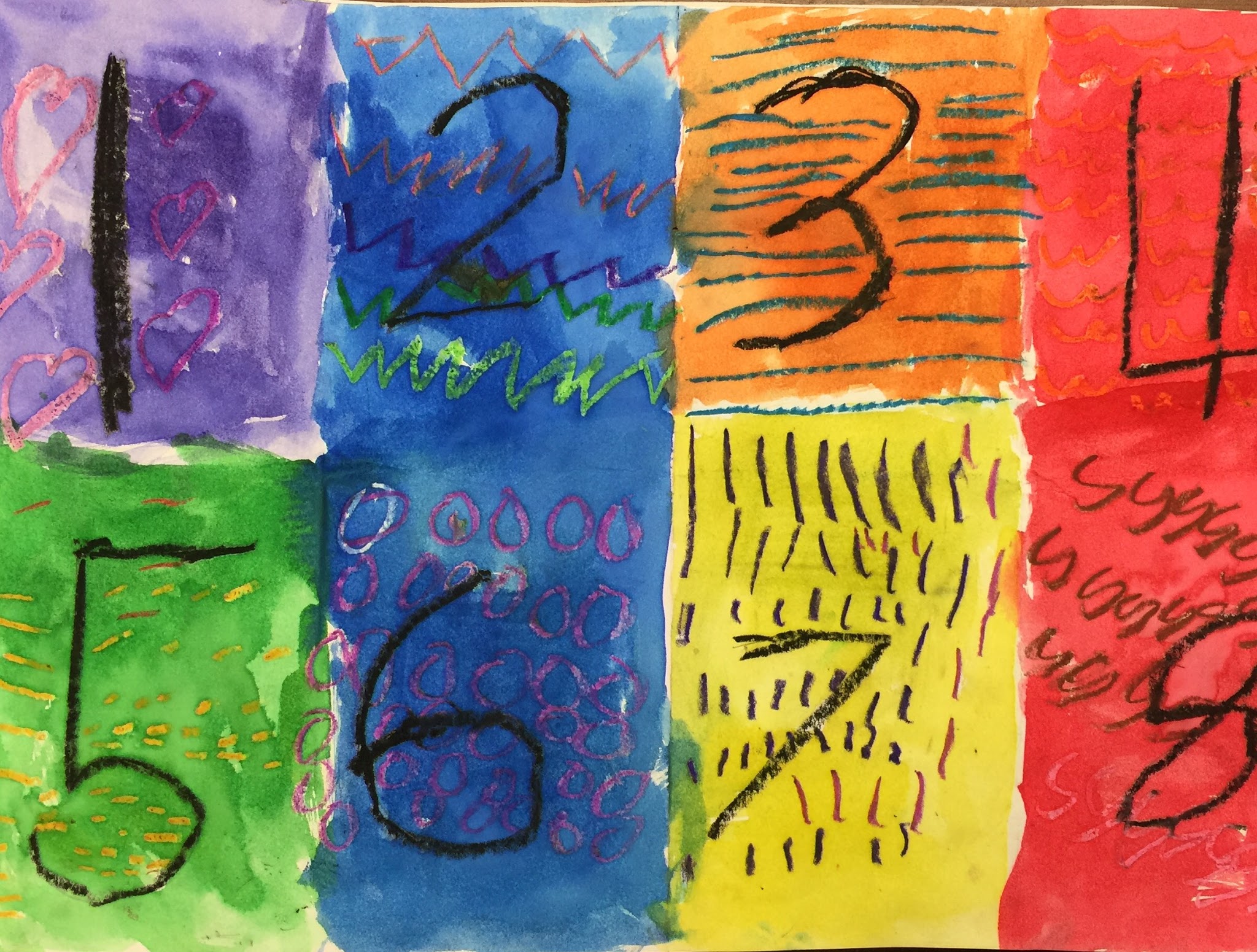Mrs. Harris' art room: jasper johns numbers kindergarten art lesson