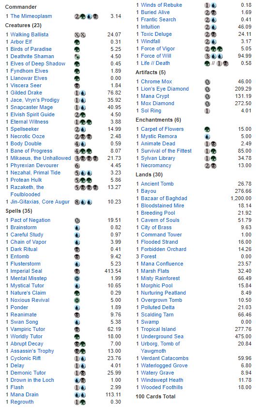 cEDH Mimieoplasm (Flash Hulk)
