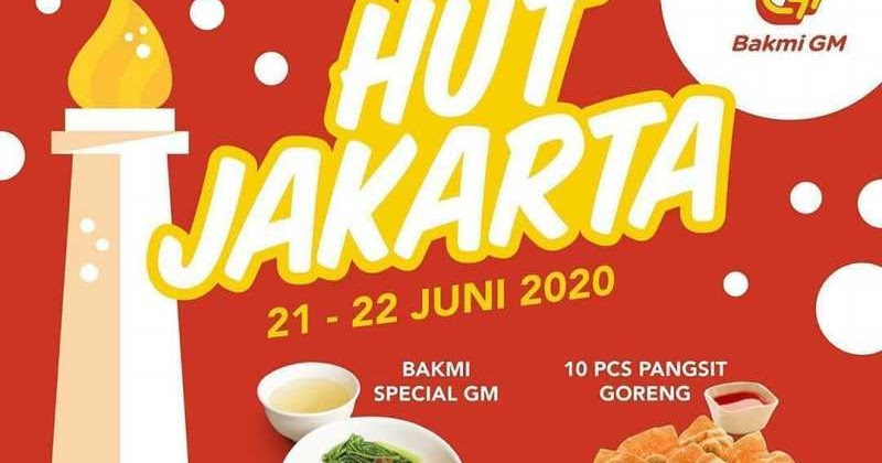 Promo Bakmi GM HUT Jakarta Bakmi Spesial dan 10 Pcs Pangsit Goreng Hanya Rp 20Rb! | scanharga