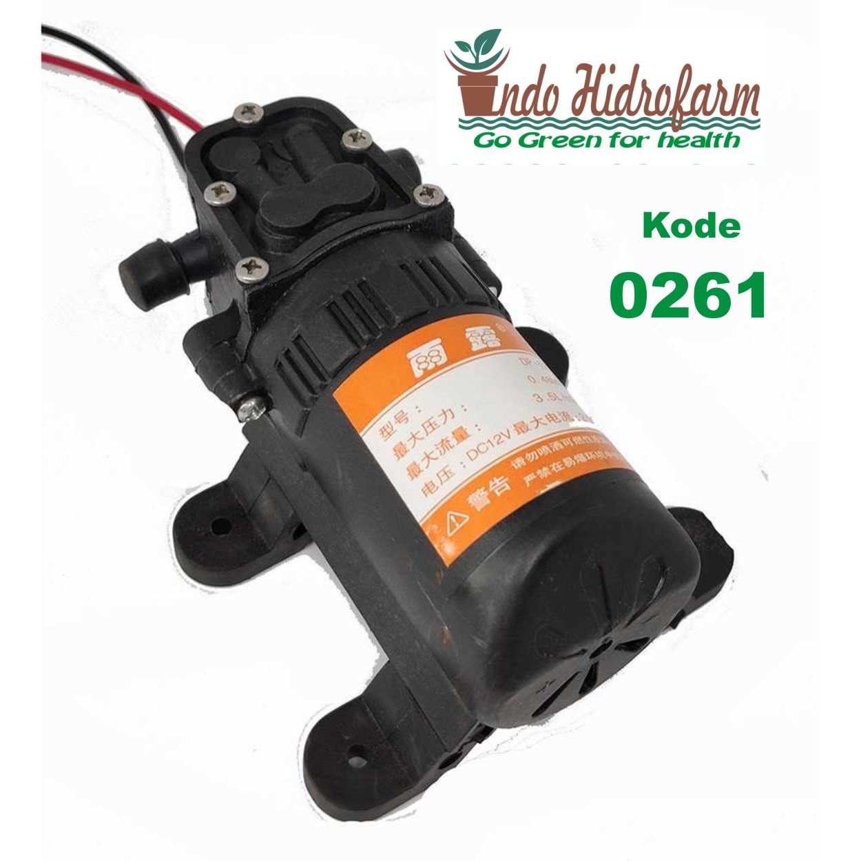 Pompa Air Elektrik High Pressure 12V 70PSI 3.5L Kode 0261